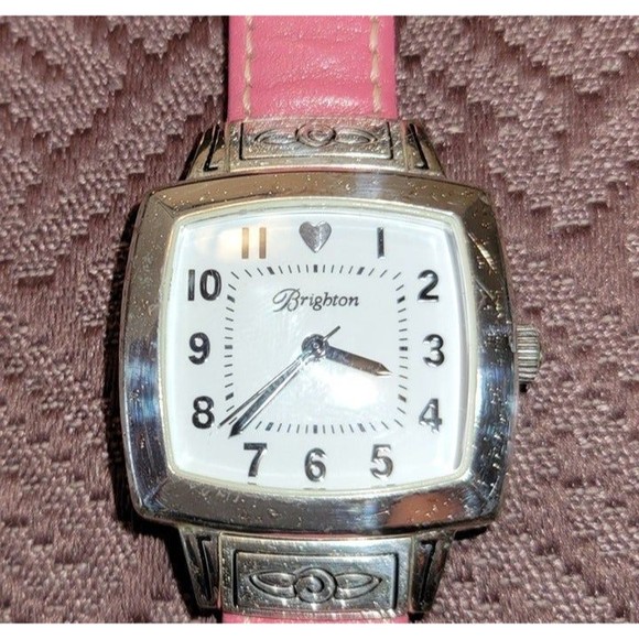 Brighton | Accessories | Brighton Silver Plated Orchard Watch Hot Pink ...